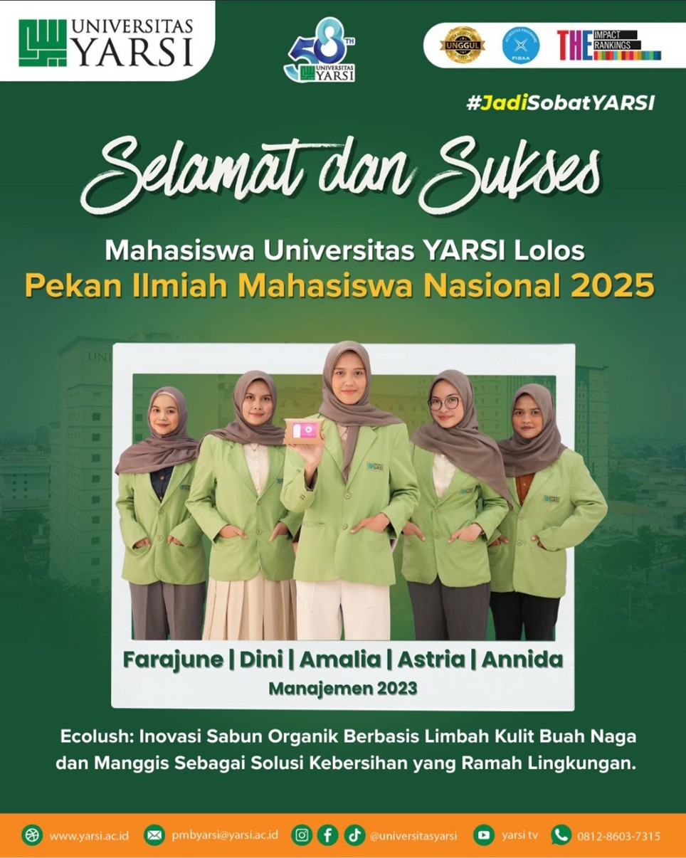 YARSI University Student Team Qualifies for PIMNAS 38 at Hasanuddin ...